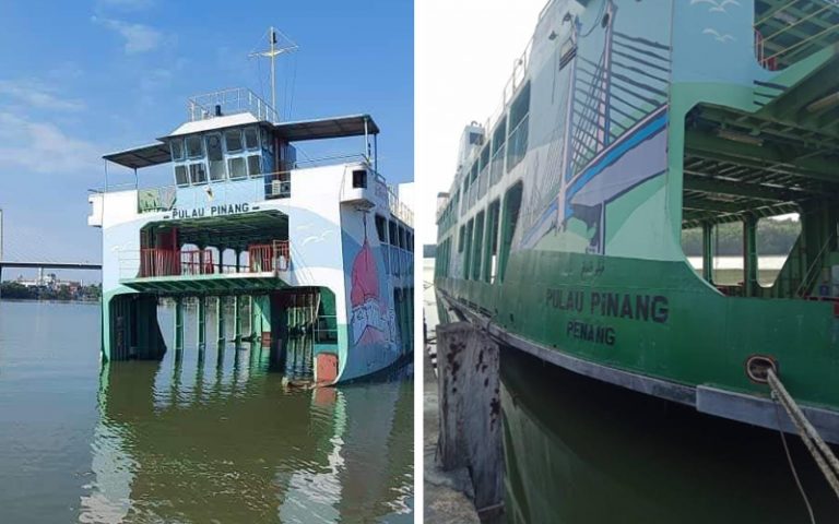 Fury as old ‘Pulau Pinang’ ferry found half-sunk | Free Malaysia Today ...